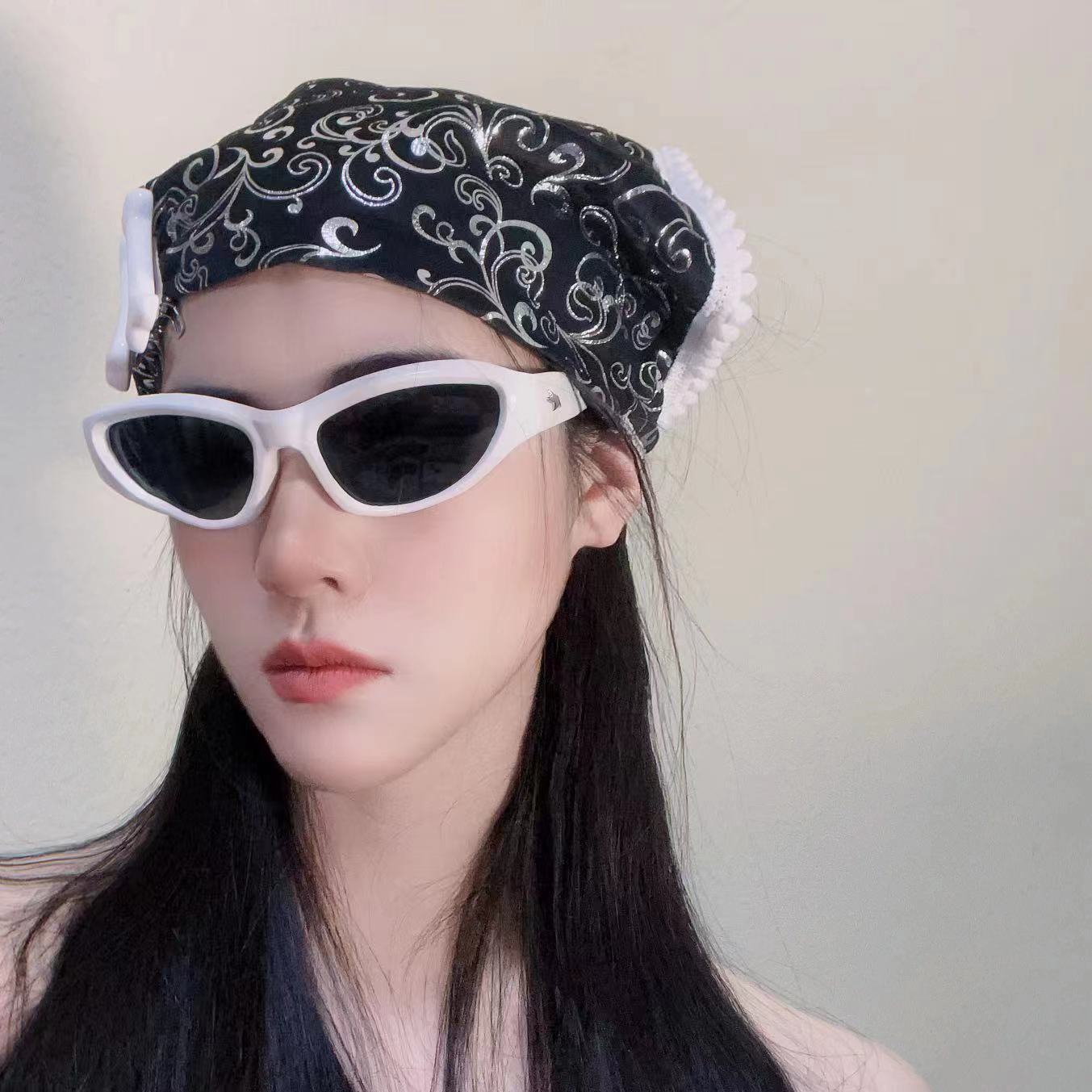 Japanese Style Black Turban Hot Girl y2k Millennium Disco Harajuku Tie ...