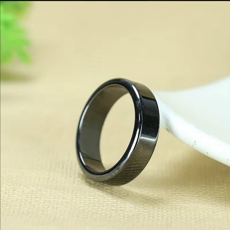 1pc Graphene Alloy Men's Trendy Ring Smooth Ring Face Fashion Hip-Hop ...