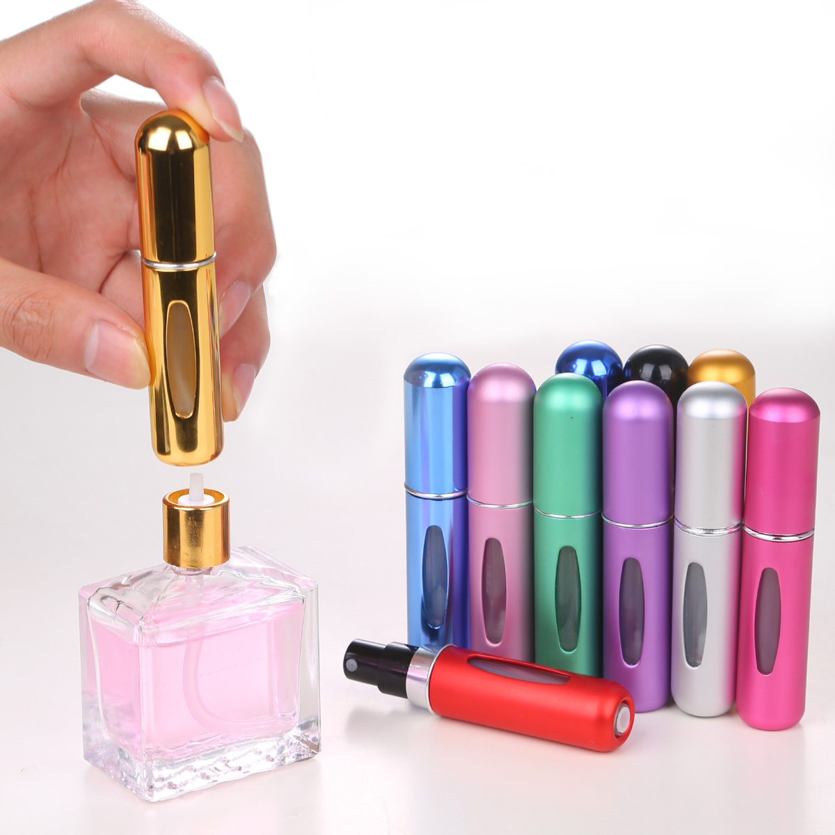 5 PCS Perfume Spray Bottle, Portable Perfume Atomizer Refillable Mini ...
