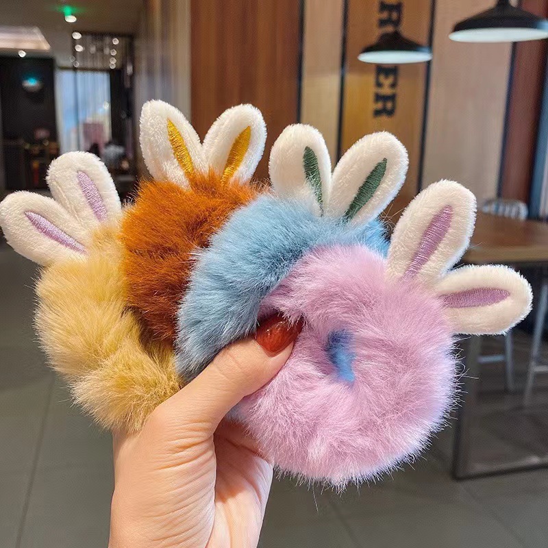Daily Special Sale Plush Rabbit Ear Hair Rope Girl Cute Large Intestine ...