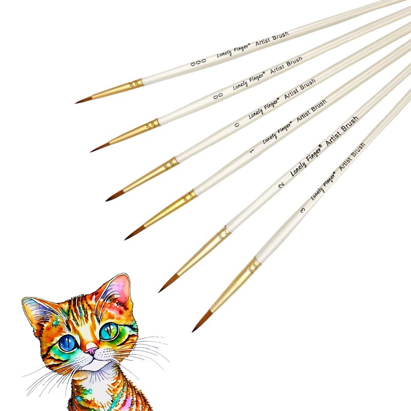 6pcs Professional Micro Fine Liner Detail Paint Brush Set Tiny ...