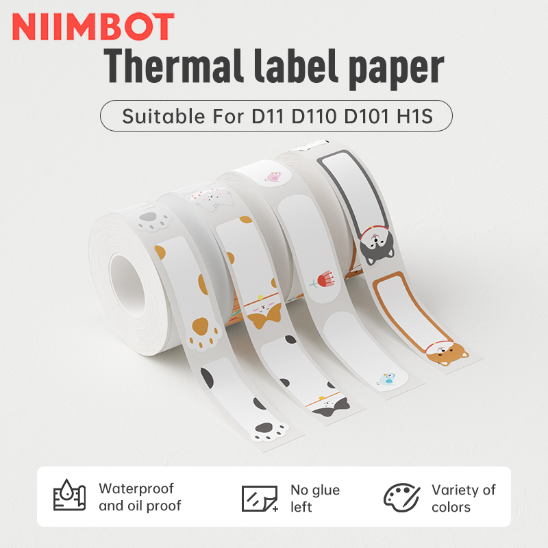 NIIMBOT D11/D110/D101 Cute Sickers Label Paper Name Sticker Books ...