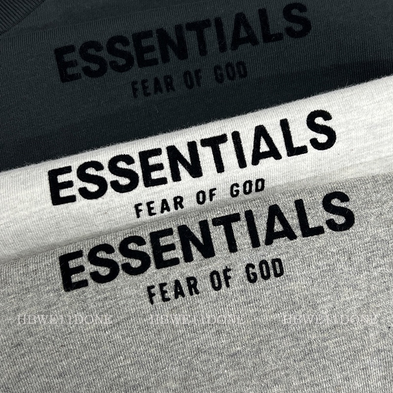 FOG FEAR OF GOD DOUBLE LINE ESSENTIALS BACK DOUBLE ROW LETTERS PRINTED ...