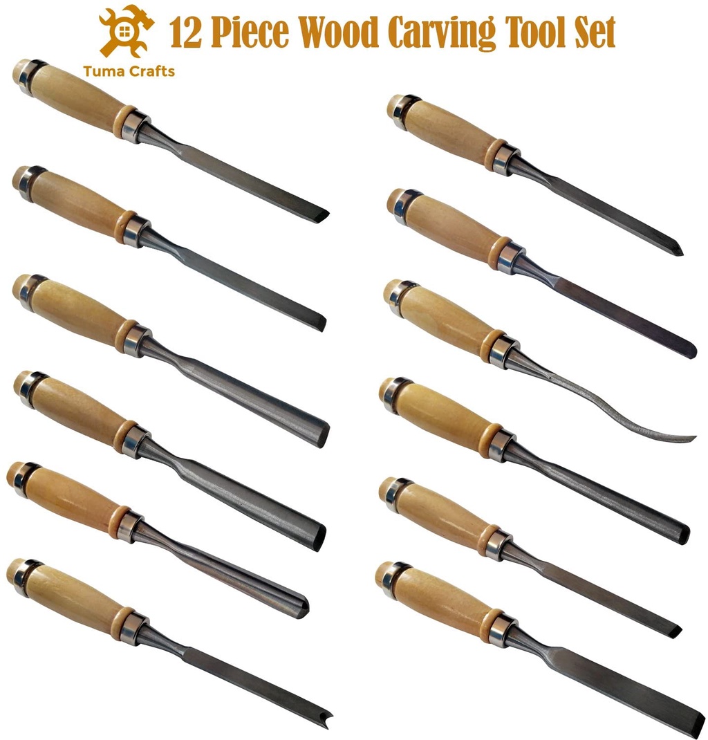 Professional Wood Carving Chisel Set 12PCS Sharp Carving Knives ...