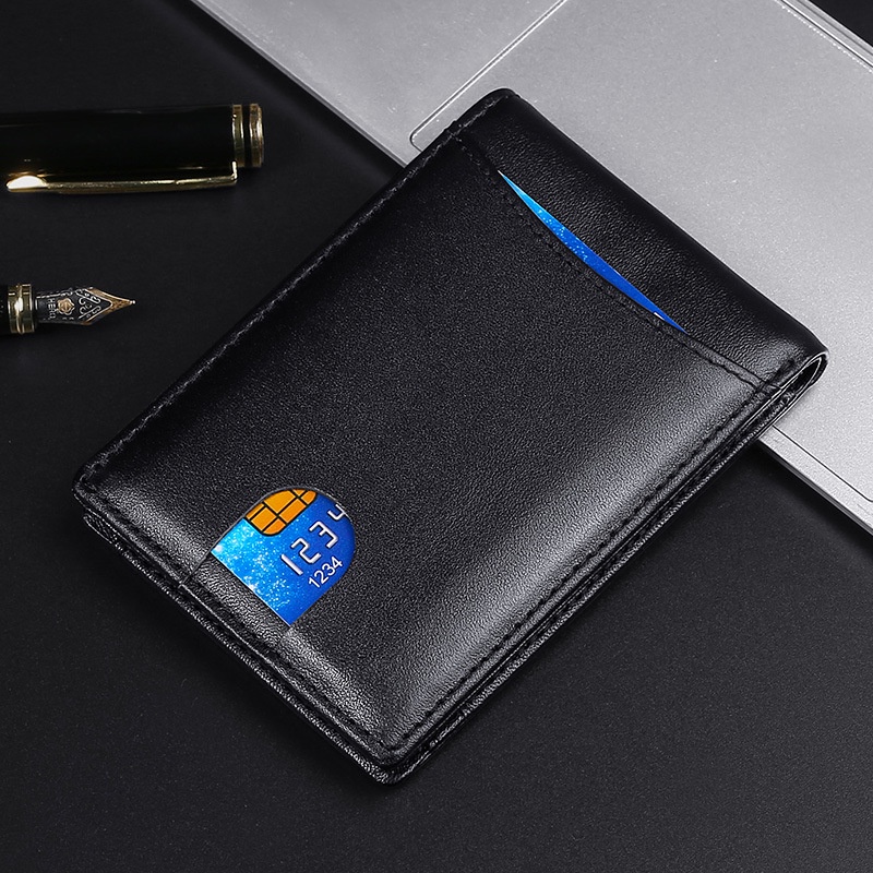 RFID Blocking Men Wallets Leather Ultra Thin Mini Wallet for Men ...