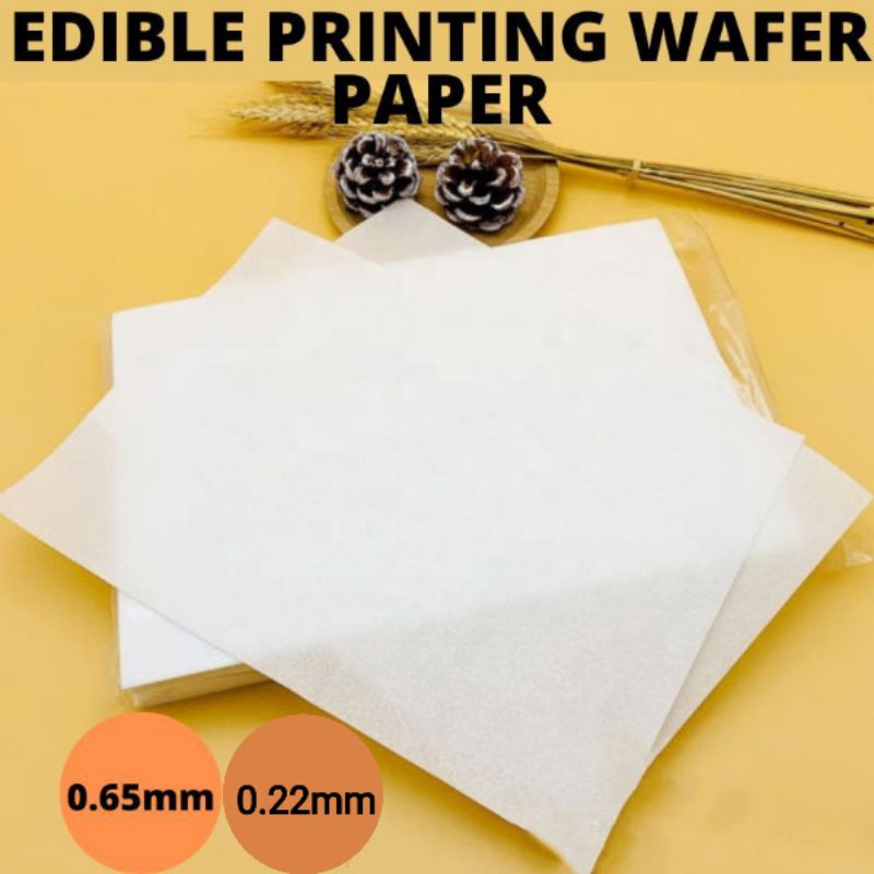 Edible Printing Wafer Paper 0.6mm/0.3mm/0.22mm 1 sheet( kertas wafer ...