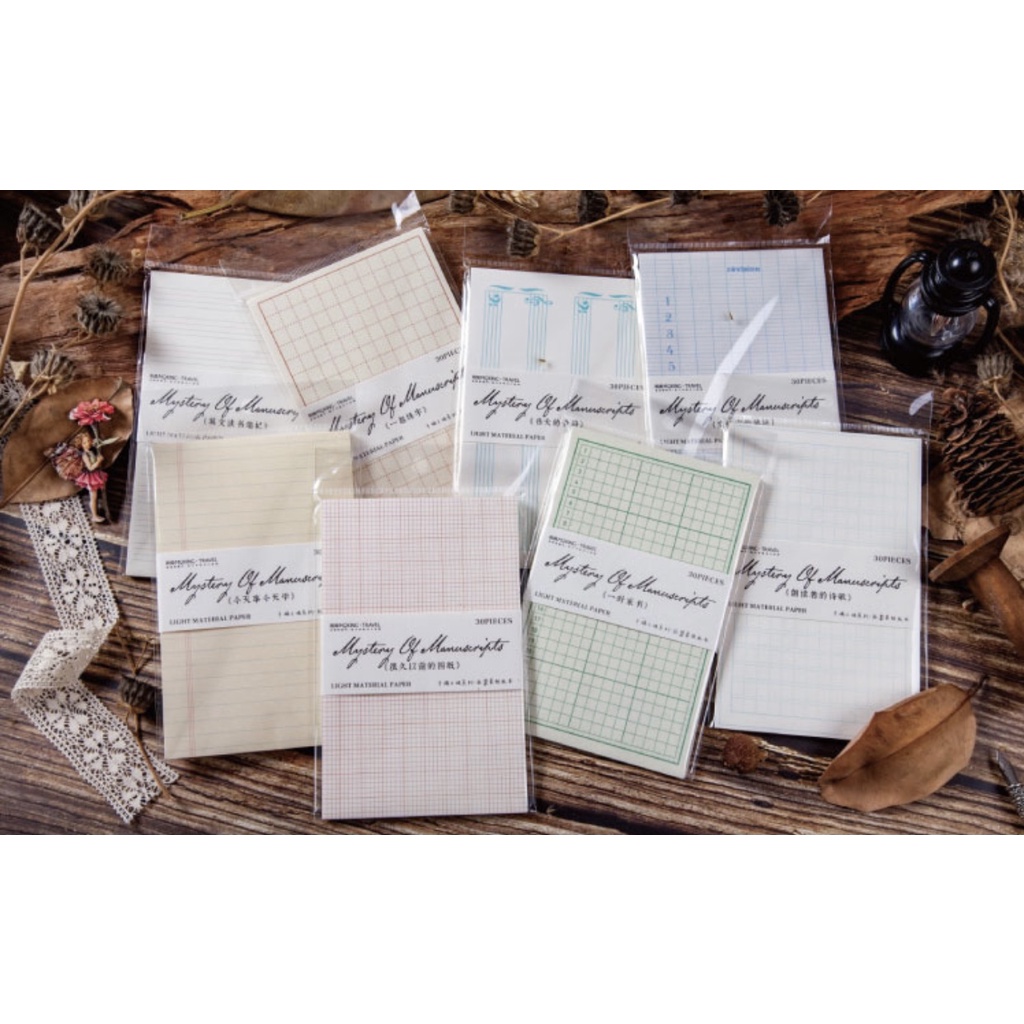 Mystery of Manuscripts Series Material Paper Vintage Journal Bujo Diary ...