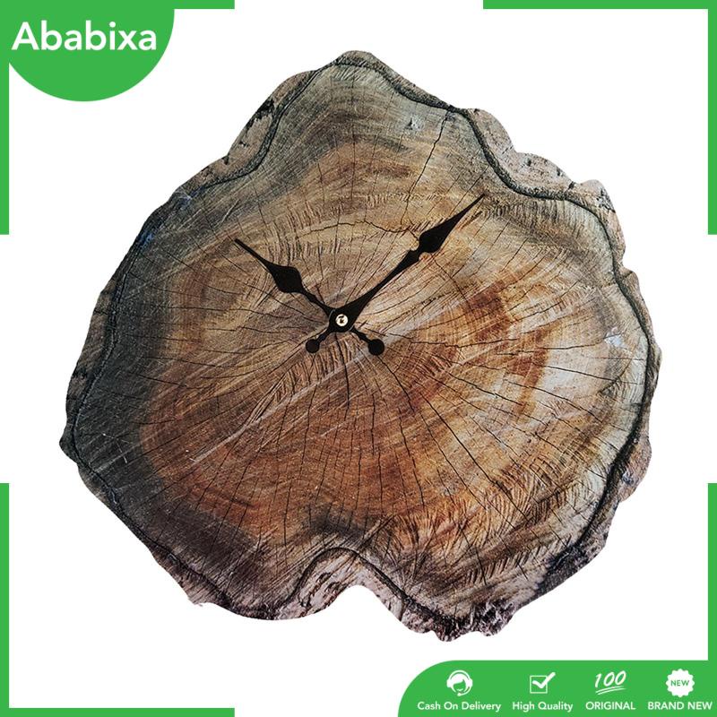 12 Inch Modern Wood Tree Rings Large Wall Clock Battery Powered ...