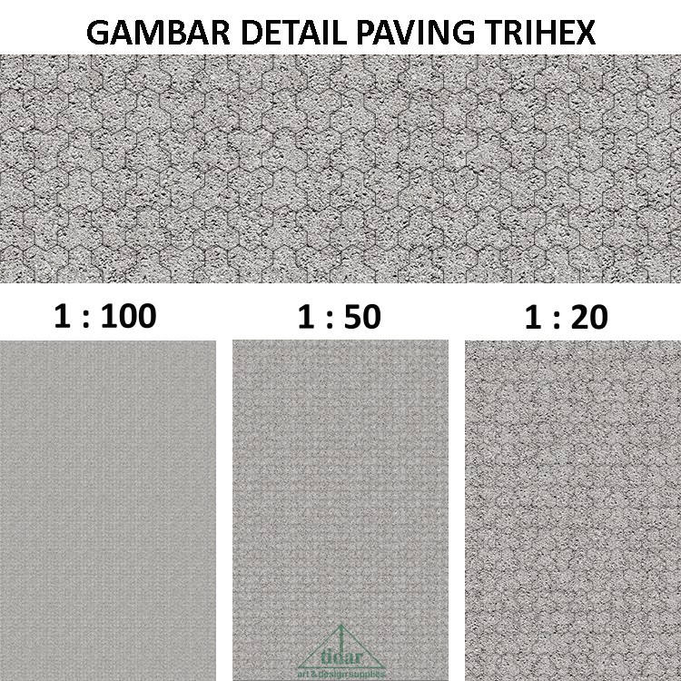 Texture Paper / Scaled Hexagon Paving Block Motifs / Miniblock | Shopee ...