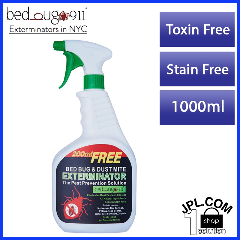 Bed Bug 911® Exterminator Bed Bug & Dust Mite Spray 1000ml | Shopee ...