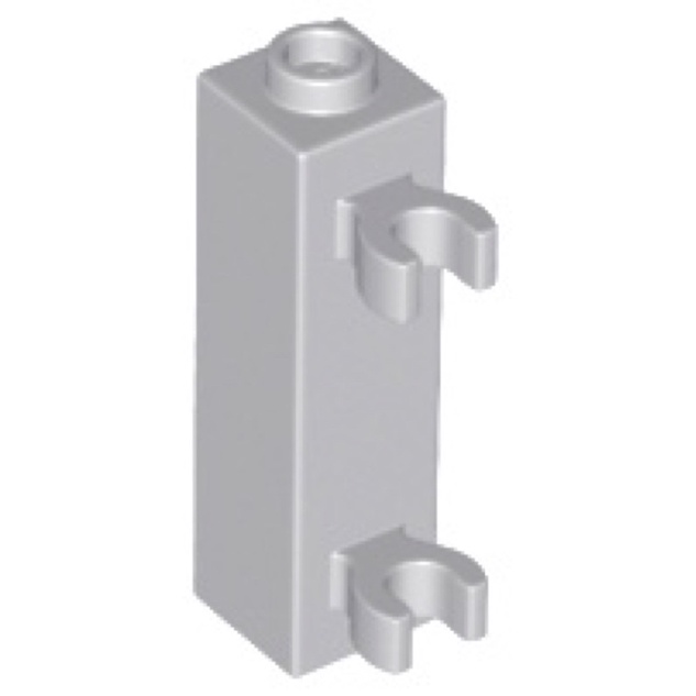 LEGO Parts 60583B Brick, Modified 1x1x3 with 2 Clips (Vertical Grip ...