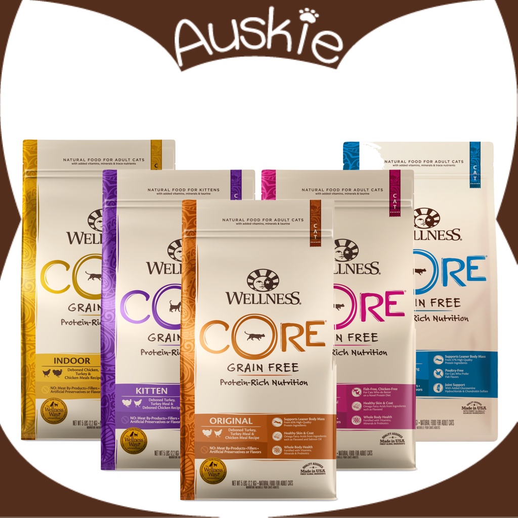 Wellness Core Grain-Free Dry Cat Food Kibbles (Original / Indoor ...