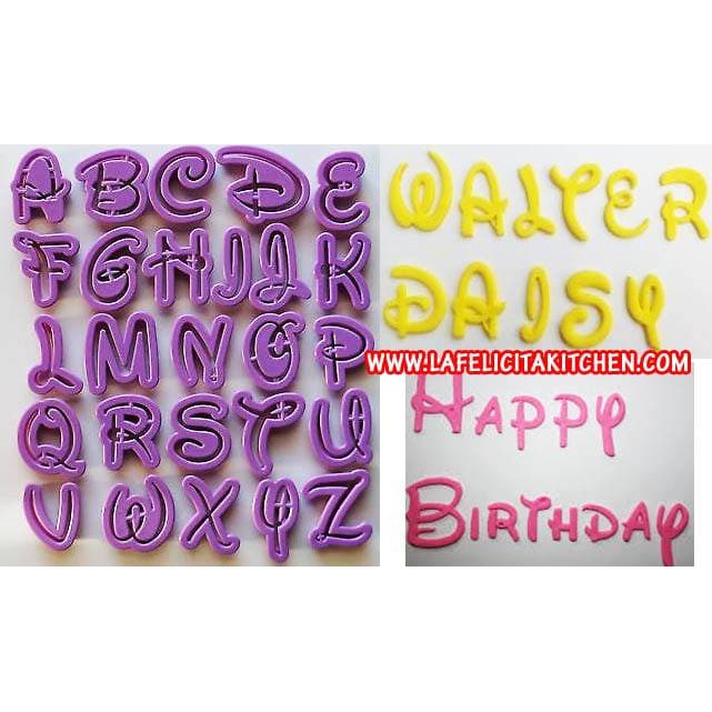 CK496 LETTERS - PLASTIC DISNEY CUTTER SET - DISNEY ALPHABET CUTTER FOR ...