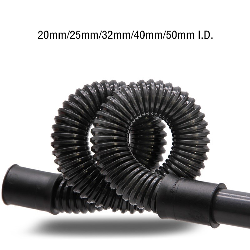 1pc 20/25/32/40/50mm Fish Tank Hose 0.3/0.5/1m Length EVA Corrugated ...