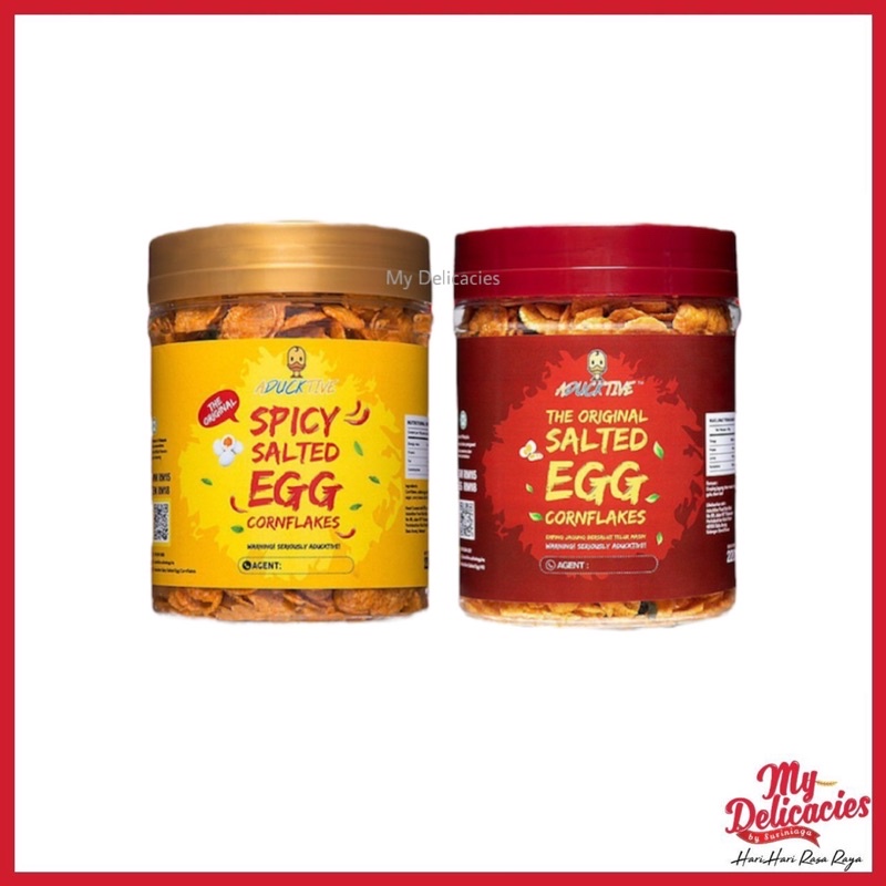 Aducktive Salted Egg Cornflakes Spicy Snacks 200gm | Shopee Singapore