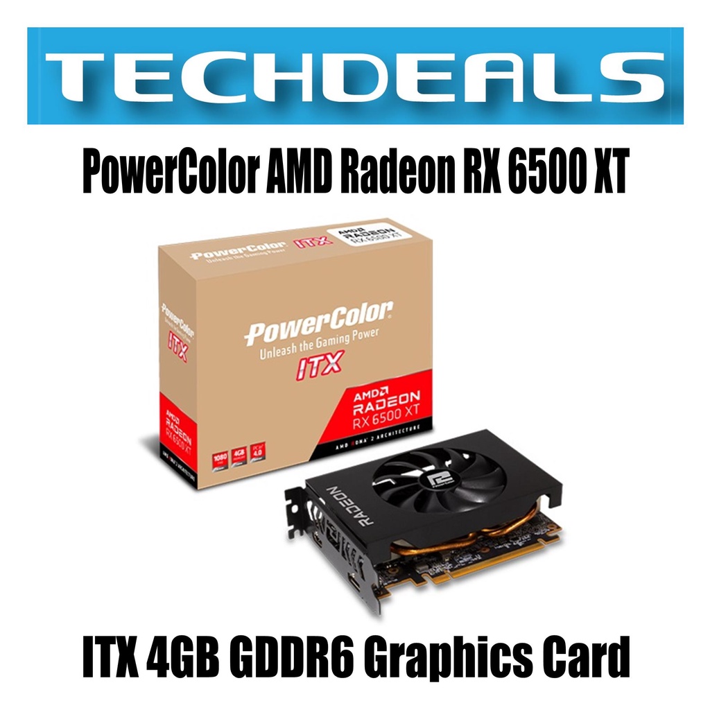 PowerColor AMD Radeon RX 6500 XT ITX 4GB GDDR6 Graphics Card | Shopee ...