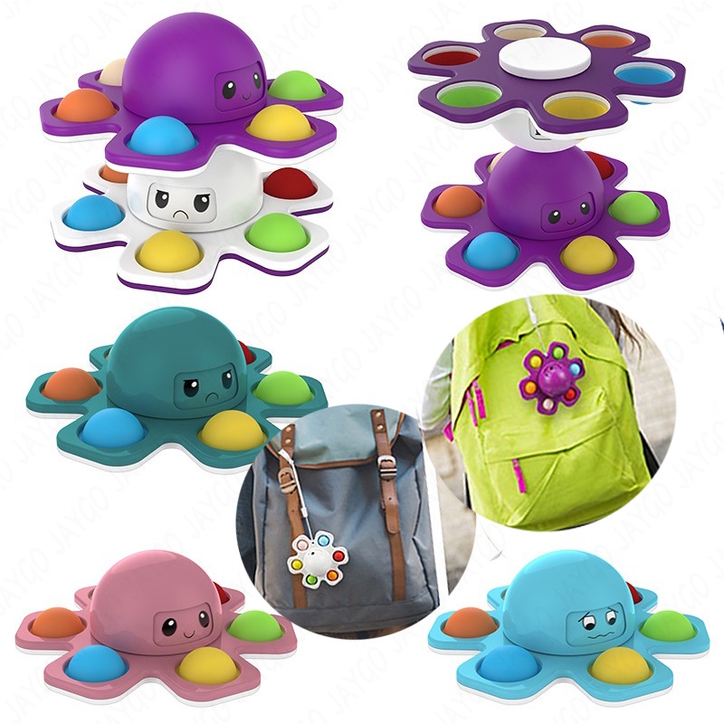 Pop It Squid Game Octopus Face-changing Top Simple Dimple Fidget ...