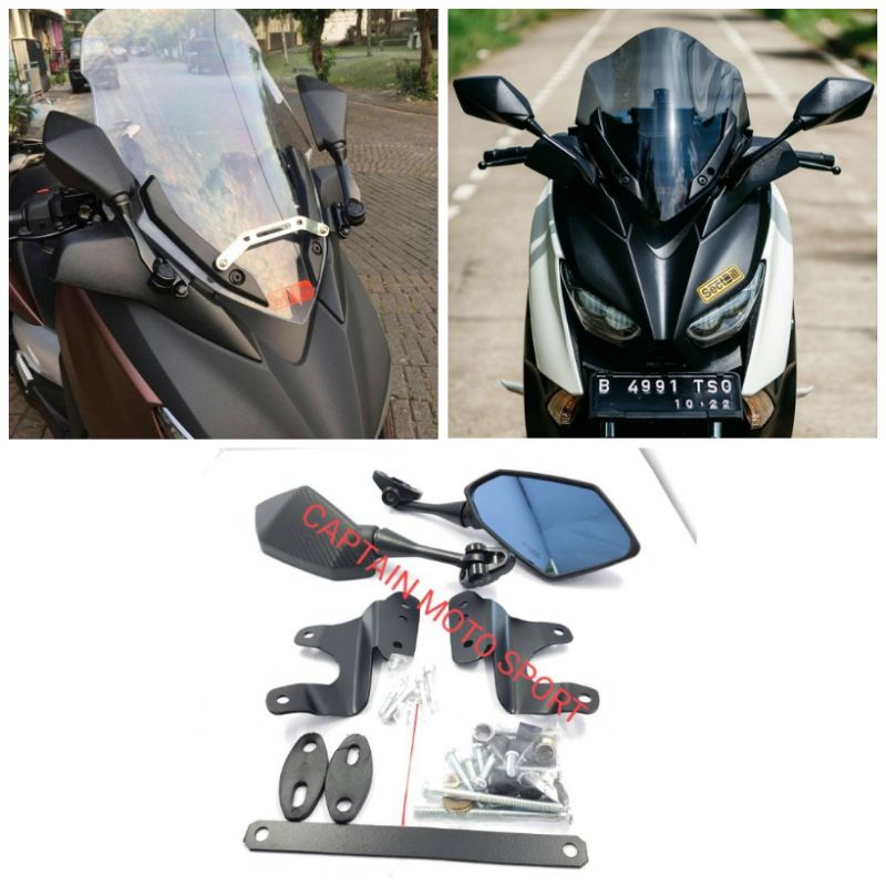 Ninja 250 model rear view mirror plus Yamaha xmax 250 rear view bracket ...