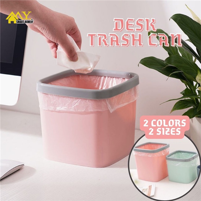 垃圾桶 Portable Desktable Dustbin Mini Trash Can Desktop Pink Green ...