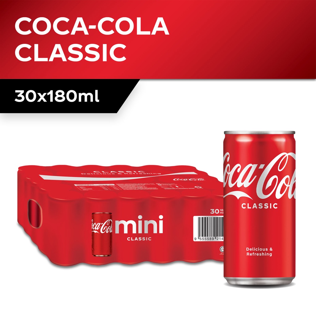 Coca-Cola Classic Mini Cans (30 x 180ml) | Shopee Singapore