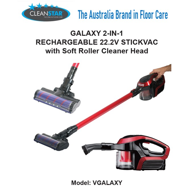 Cleanstar Galaxy Rechargeable Cordless Cyclonic Vacuum Cleaner 22.2V ...