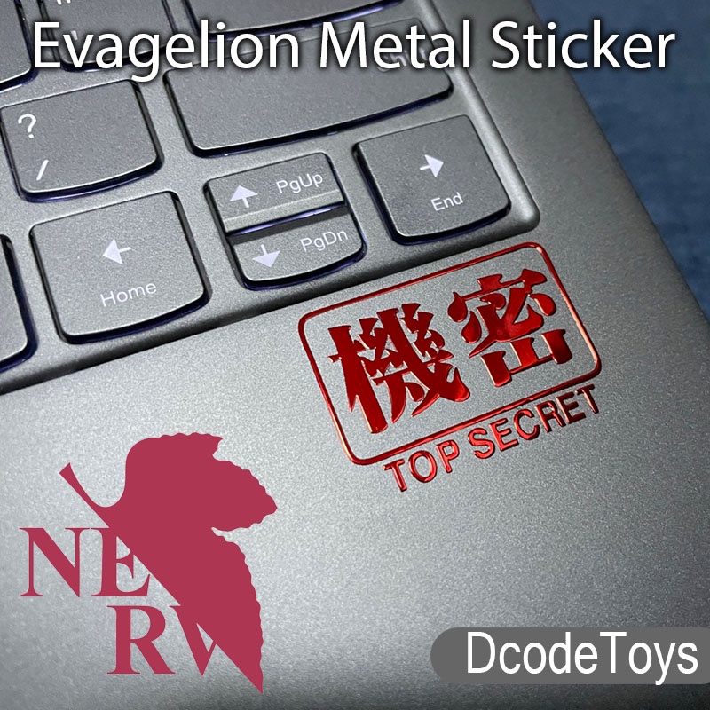 Metal Sticker EVA Logo Shine Red - evangelion SRW game anime characters ...
