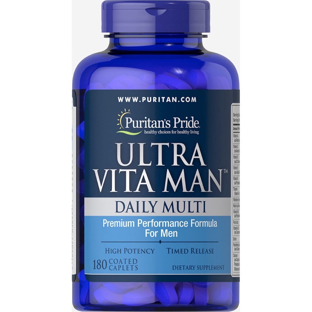 Puritan's Pride Multivitamin Ultra Vita Man Time Release 90 Caplets ...