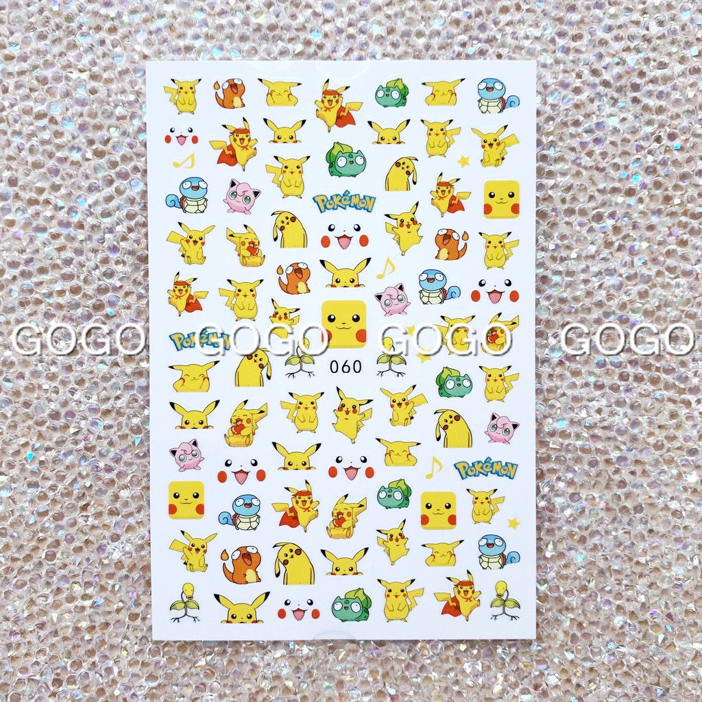 Gogo [Manicure Sticker] Pokemon Pokemon Pikachu Cartoon Series | Shopee ...