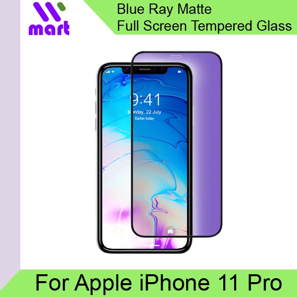 iP 11 Pro Tempered Glass BlueRay Matte Screen Protector Anti Blue Light ...