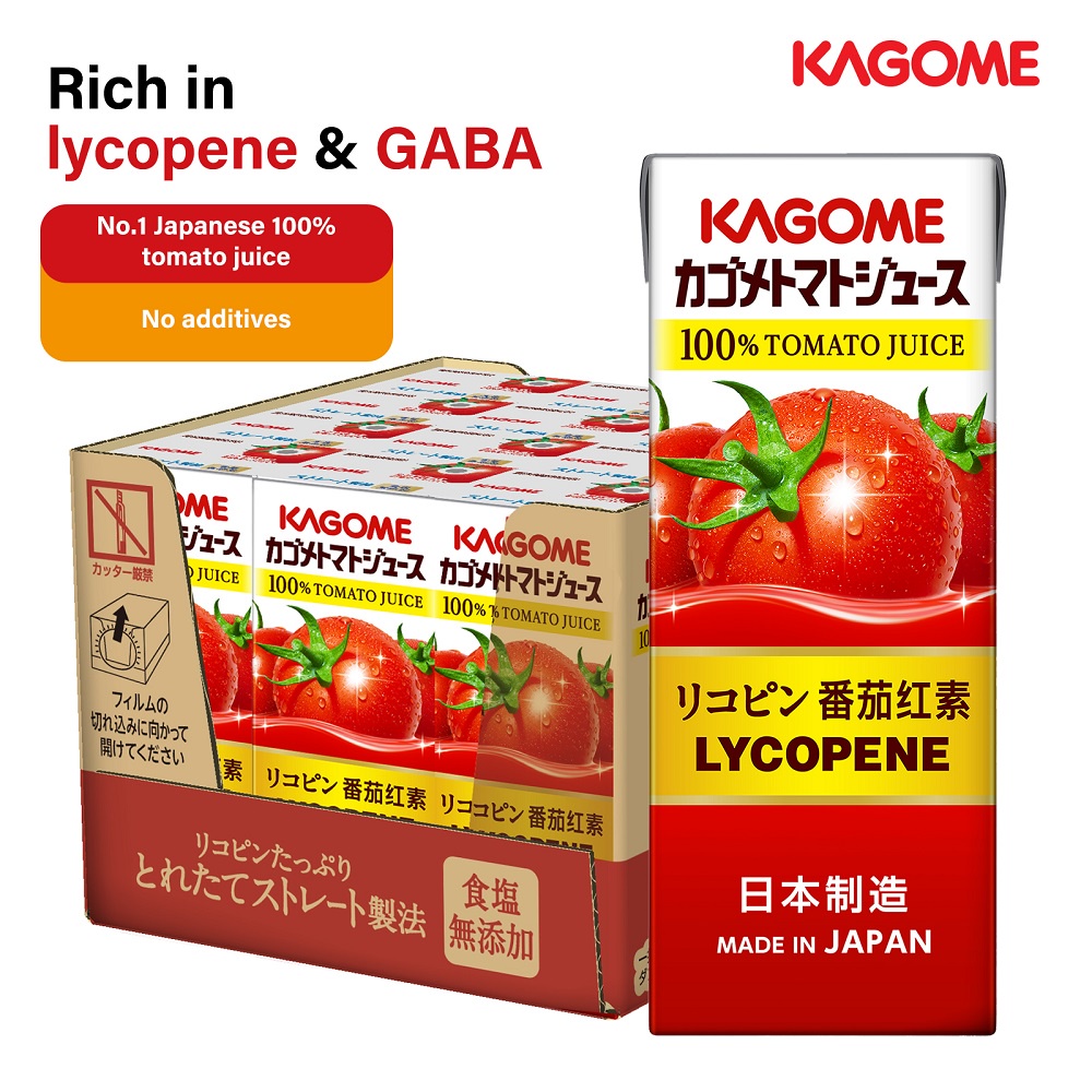 [1 Carton] Kagome Tomato Juice No Salt Added (12x200ml) | Shopee Singapore