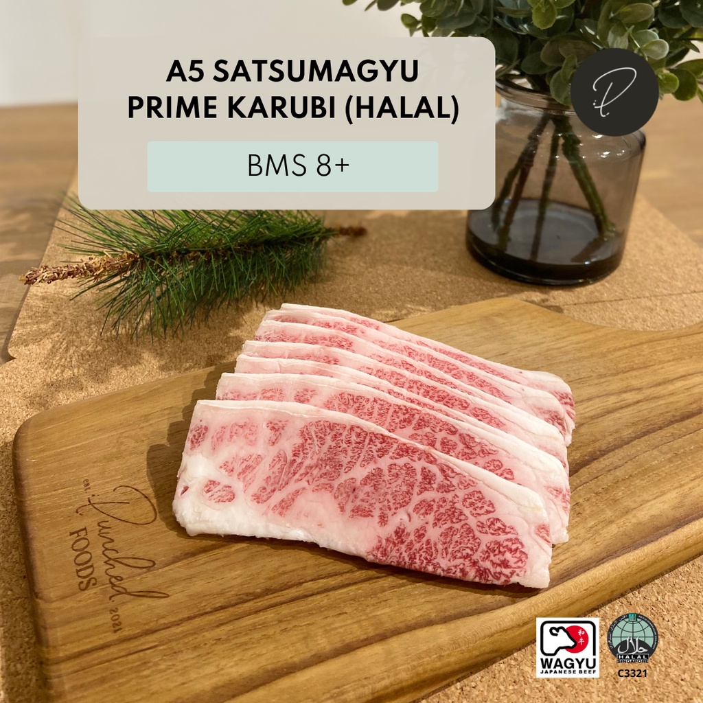 Punched Foods A5 Japanese Wagyu Short Plate, Karubi 200G (Halal ...