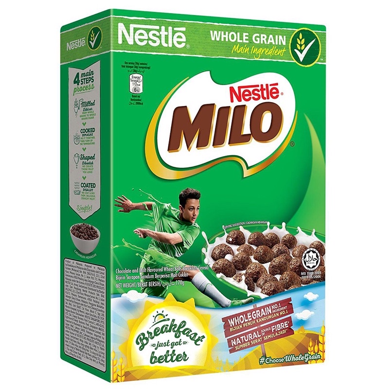 Milo breakfast cereal cocoa and barley flavor 330g | Shopee Singapore