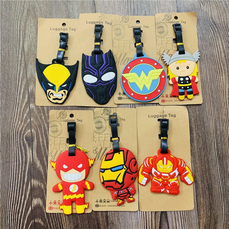 Marvel Luggage Signboard Iron Man Wonder Woman Tag New Ornaments ...
