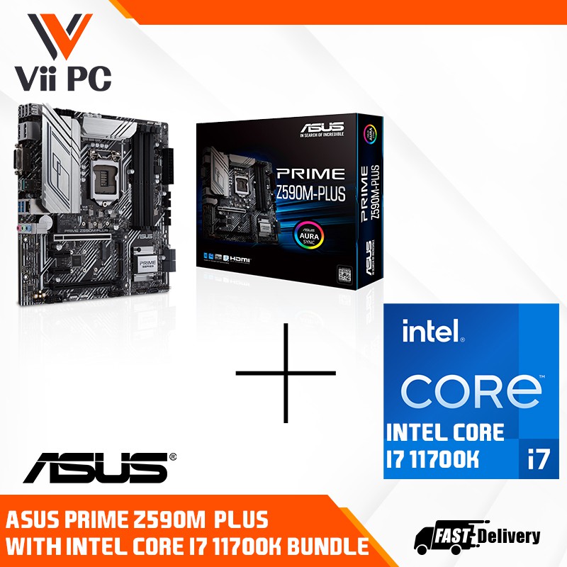 ASUS PRIME Z590M-PLUS Intel Z590 micro ATX motherboard with Intel Core ...