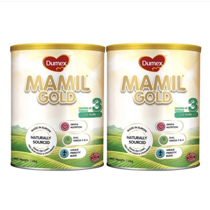 [Bundle of 2] Dumex Mamil Gold Stage 3 Growing Up Baby Formula 1.6 KG X ...