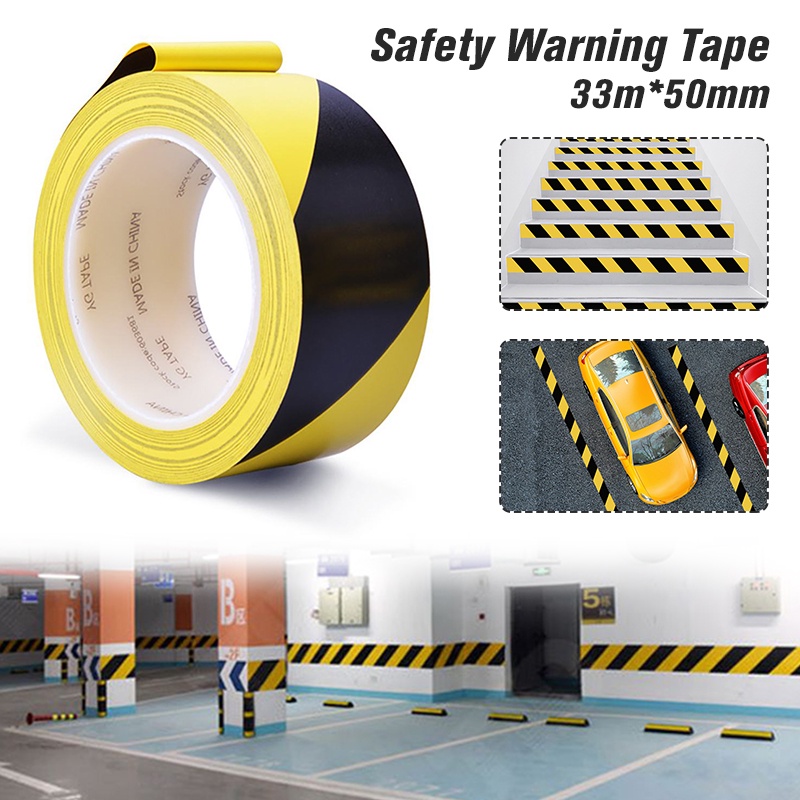 Safety Warning Hazard Floor Tape 50cm*33m for Floor Walls Pipes and ...