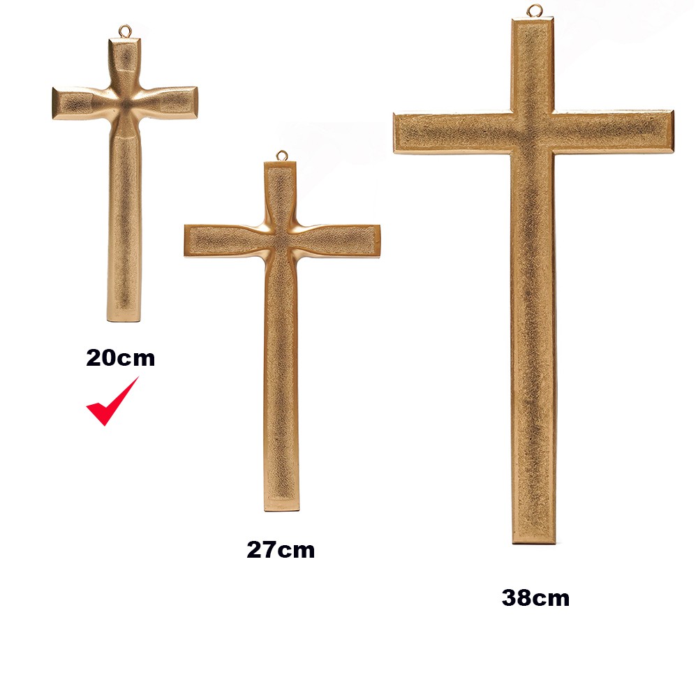 20cm SGK Gold Flower Fiber Christian Wall Hanging Spiritual Cross ...