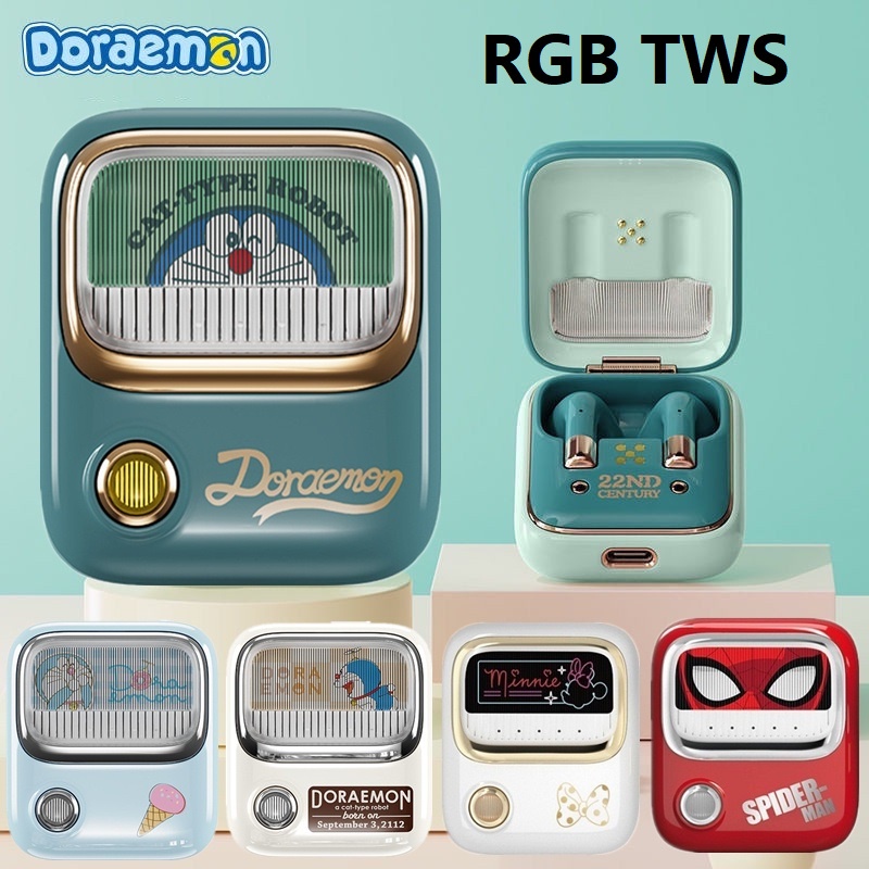 Doraemon RGB TWS Wireless Bluetooth Noise Cancelling Gaming Earbuds ...