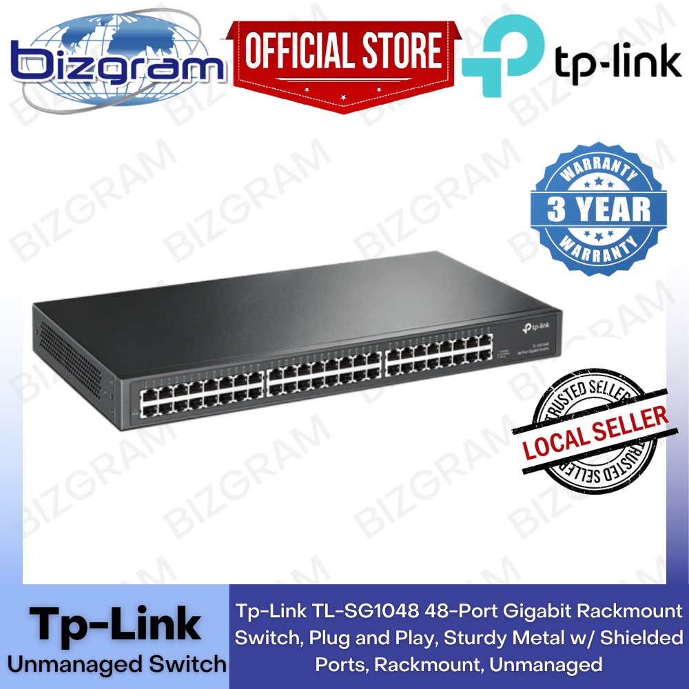 Tp-Link TL-SG1048 48-Port Gigabit Rackmount Switch, Plug and Play ...