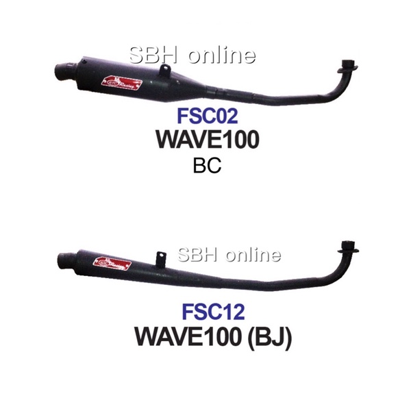 EXHAUST PIPE RACING EXHAUST RACING PIPE HITAM PIPE COBRA - WAVE 100 ...