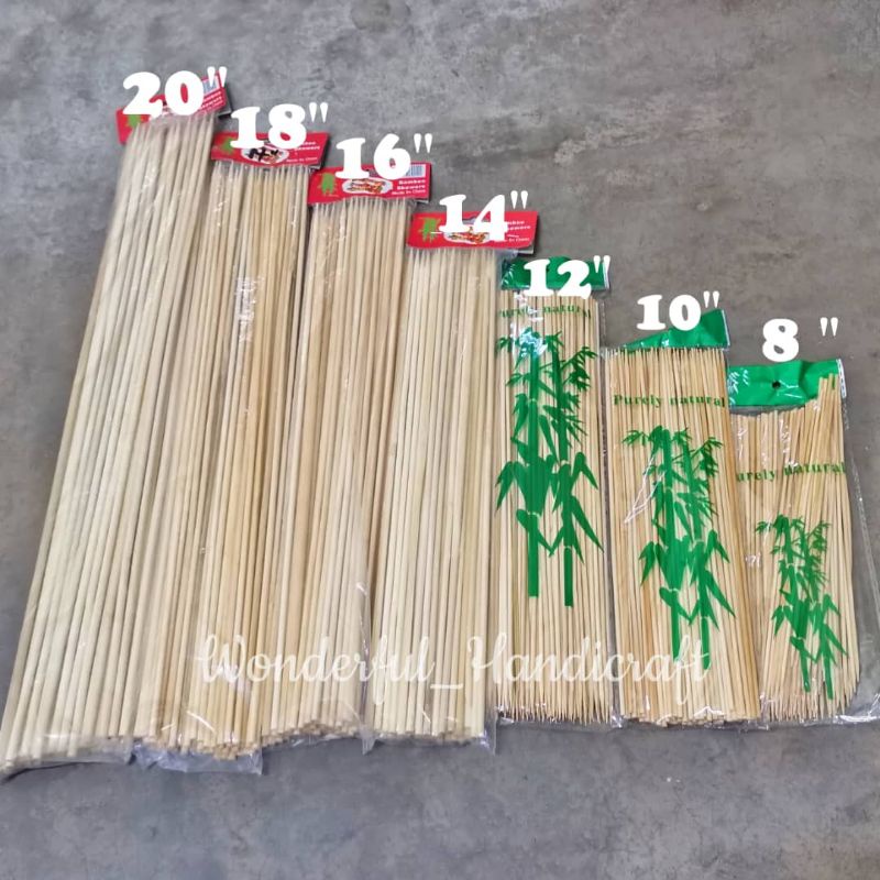 KAYU Satay Sticks BBQ Stick Bamboo Skewer Wooden Satay Cucuk Wooden ...
