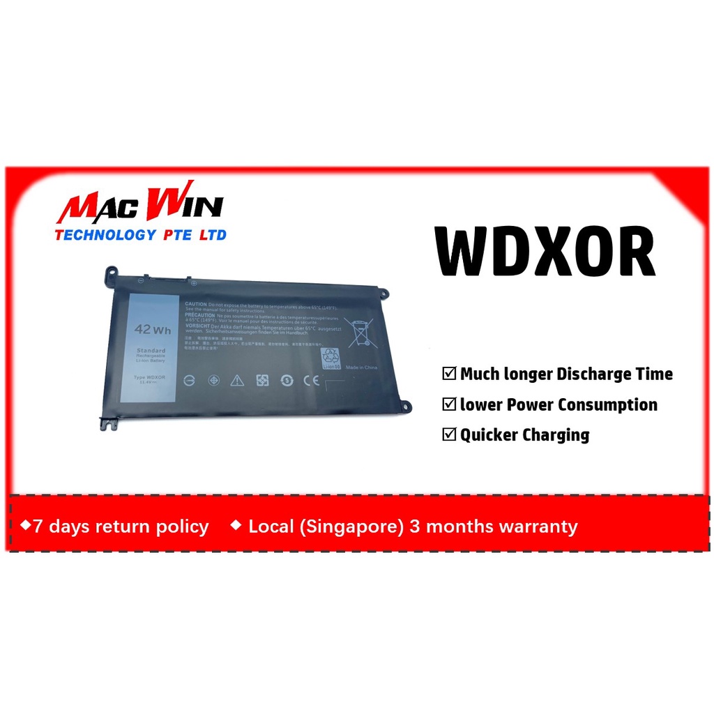 New WDX0R Battery for dell Inspiron 15 5565 5567 5568 5578 7560 7570 ...