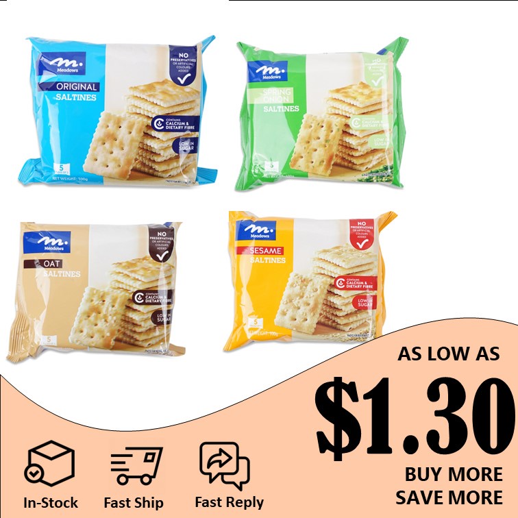 Meadows Crackers Saltines - Original / Spring Onion / Oat / Sesame ...