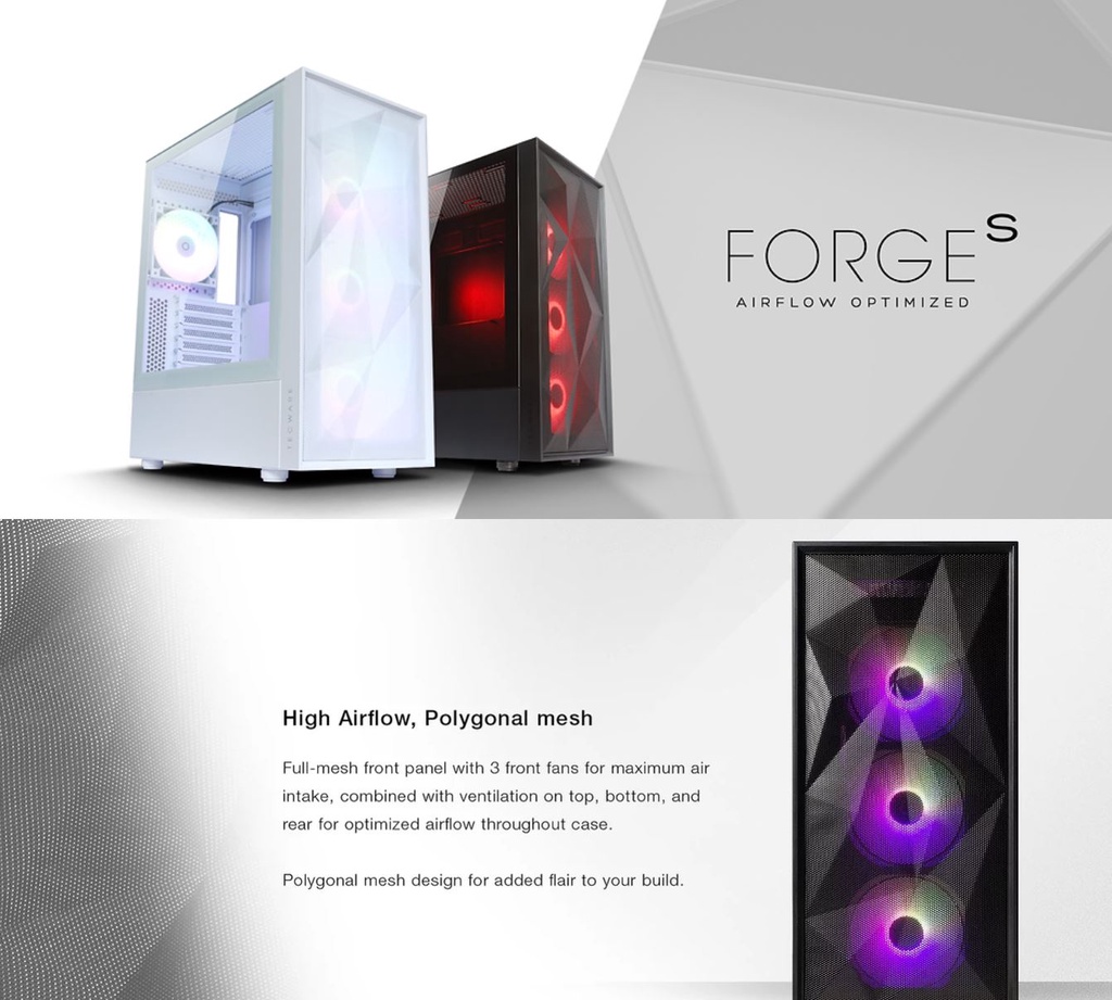 Tecware Forge S OMNI ARGB White/Black Case (1 Year Warranty By Tech ...