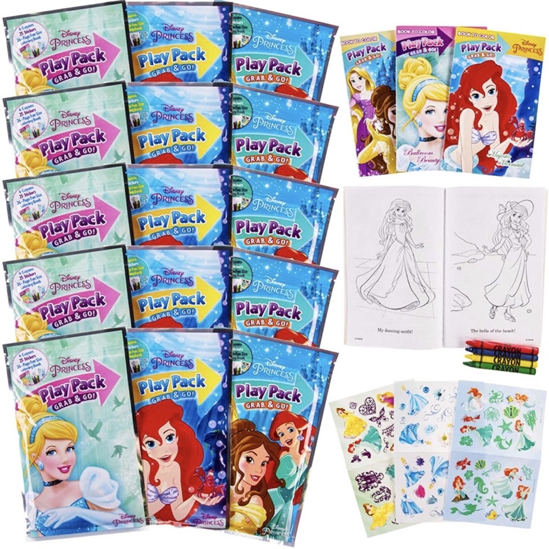 [SG Ready Stock] Disney Princess Colouring Book Play Pack Goodie Bag ...