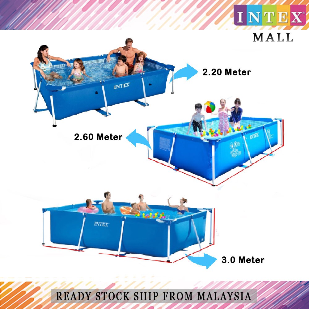 Intex Swimming Pool Fish Pond/Aquarium Swimming Frame Keluli adult ...