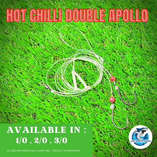 30 LBS HOT CHILLI DOUBLE APOLLO FISHING RIG | PATERNOSTER RIG | Shopee ...