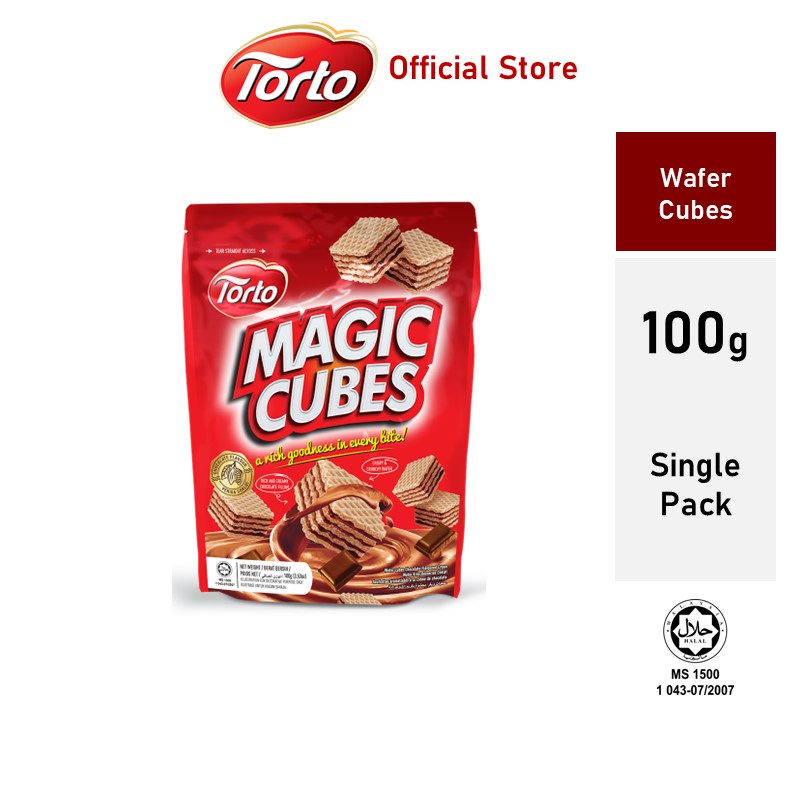 100g Torto Magic Cubes (Chocolate / Hazelnut / Vanilla Flavour) Wafer (1 packet) | Shopee Singapore