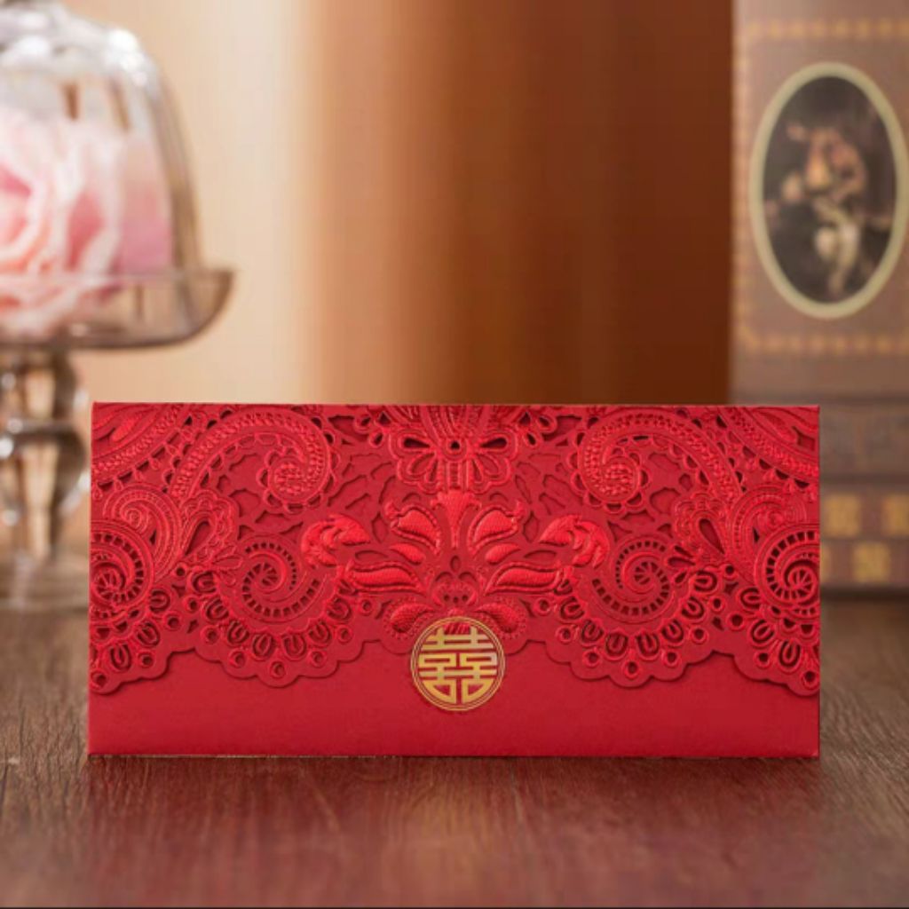 Wedding packets (2 pieces) comes with 喜 sticker (inside the red packet ...