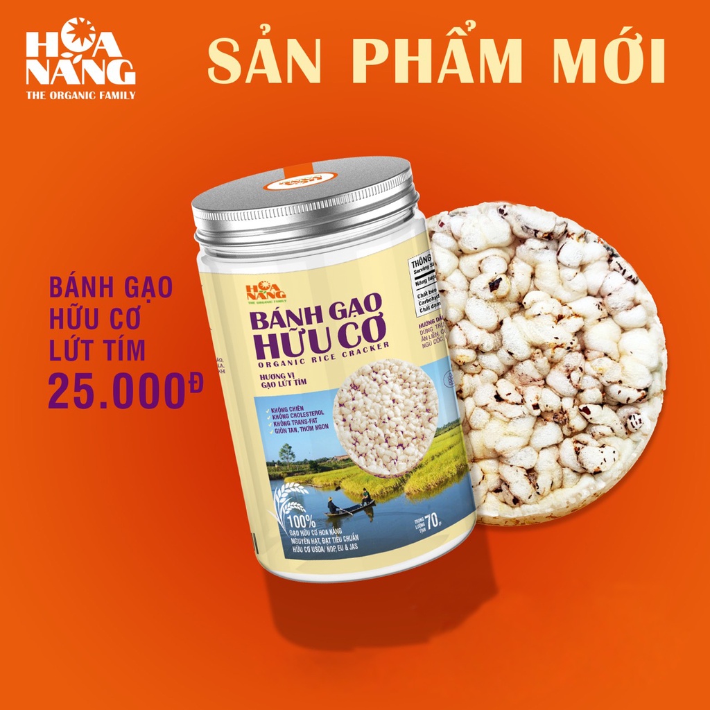 Organic Sunflower Rice Cake with purple brown and white rice 70g ...